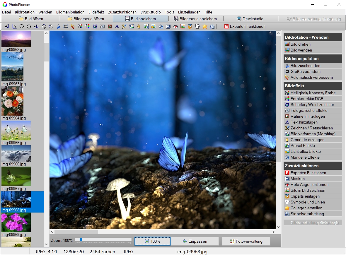 Bildbearbeitungsprogramm zur Bearbeitung digitaler Fotos
